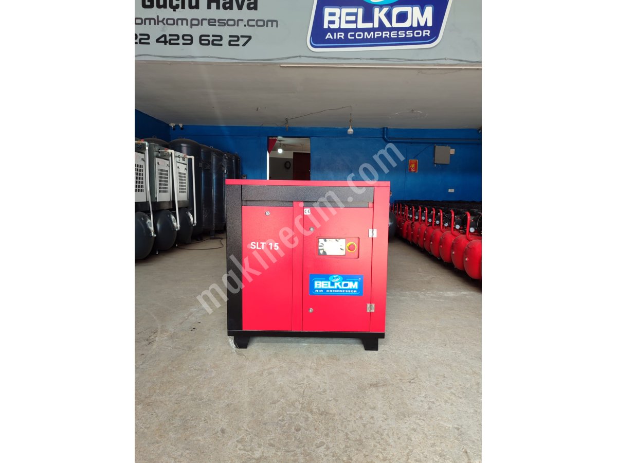 500 Litre (15 Kw) 20 Hp 8 Bar Vidalı Kompresör Set Halinde-Sıfır - Satılık